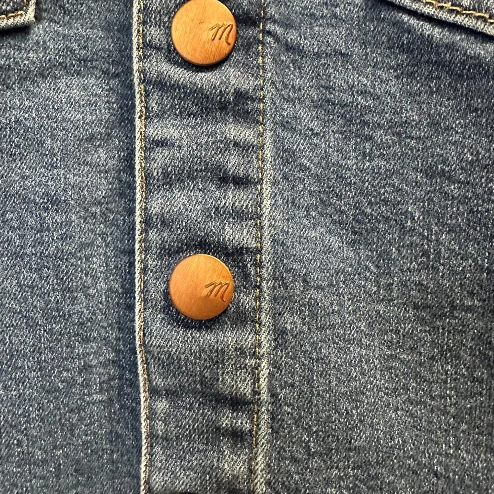 Madewell | Skirts | Madewell Mini Denim Skirt Size 27 Small Twotone ...